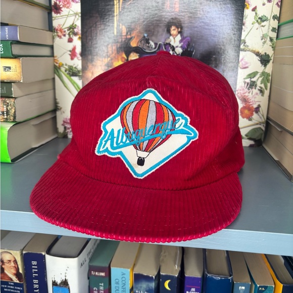 Unknown | Accessories | Vintage Red Corduroy Albuquerque Cap With ...